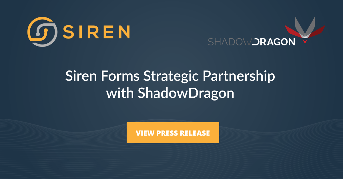 Siren Forms Strategic Partnership with ShadowDragon - SIREN